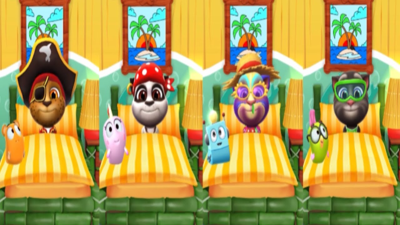 Pirate Captain Vs Pirate Vs Hawaiian Vs Swim Suit | My Talking Baby Tom ...