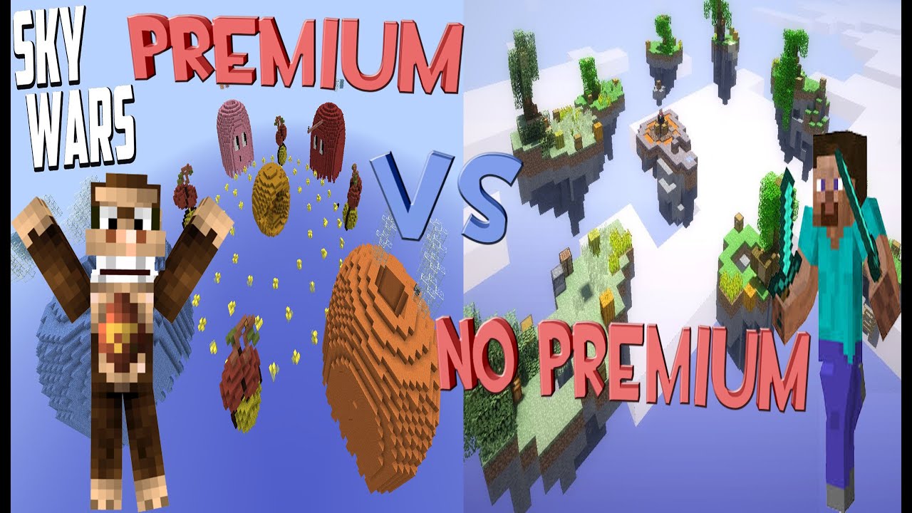MINECRAFT PREMIUM VS NO PREMIUM!! - YouTube