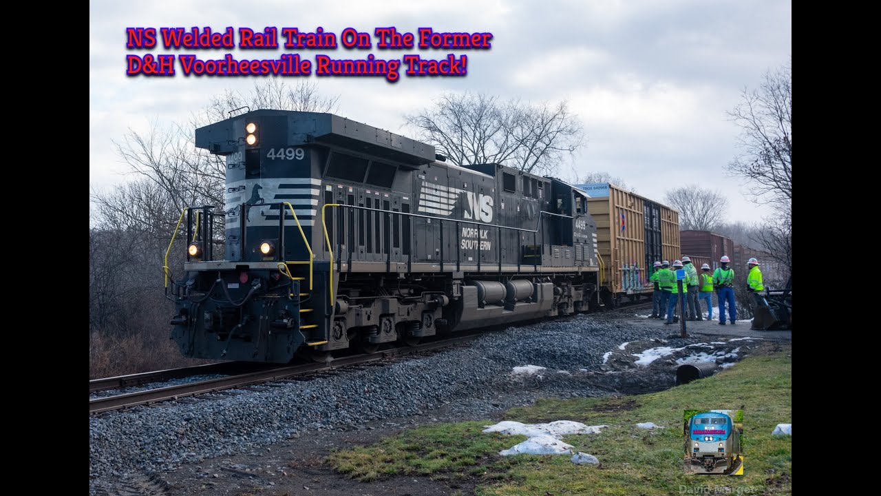 NS Welded Rail Train On The Former D&H Voorheesville Running Track ...