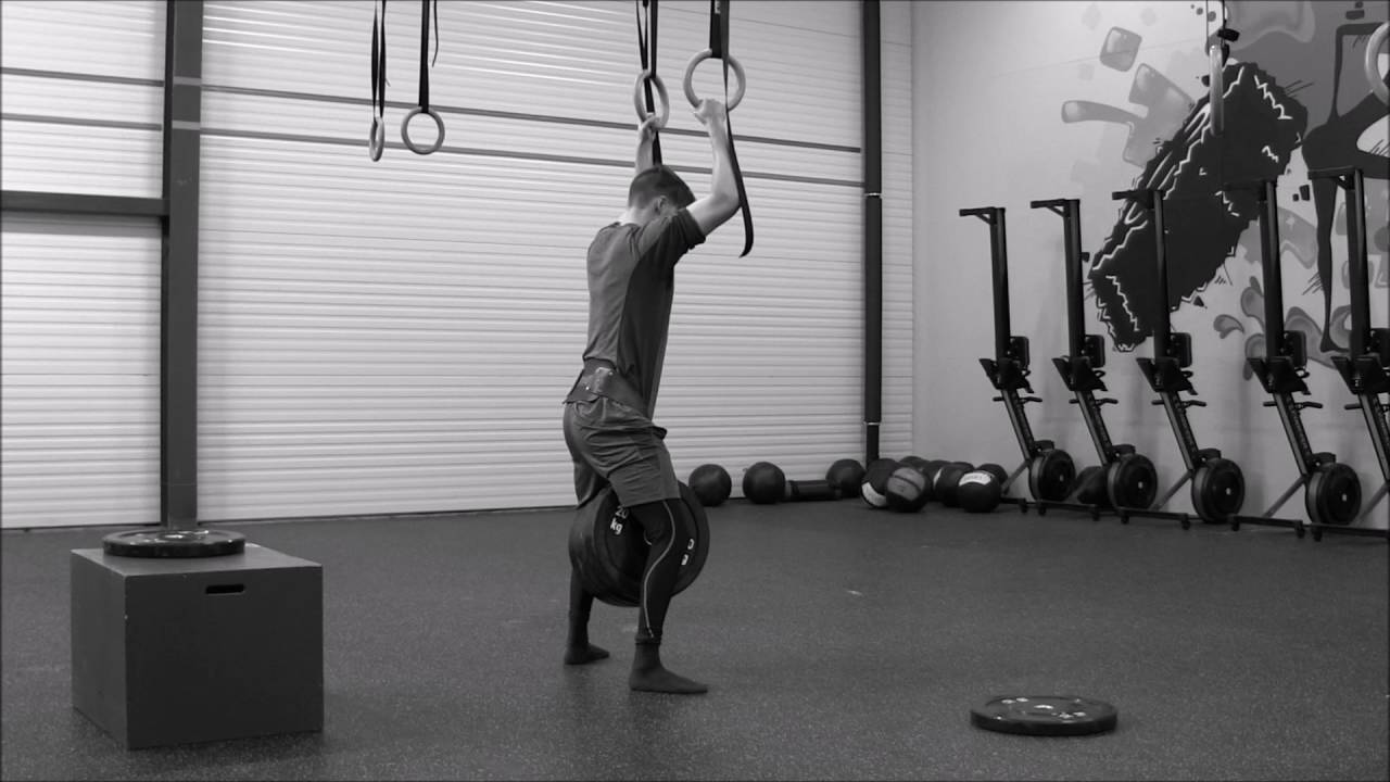 Ring chin-ups - 80kg attempt - YouTube