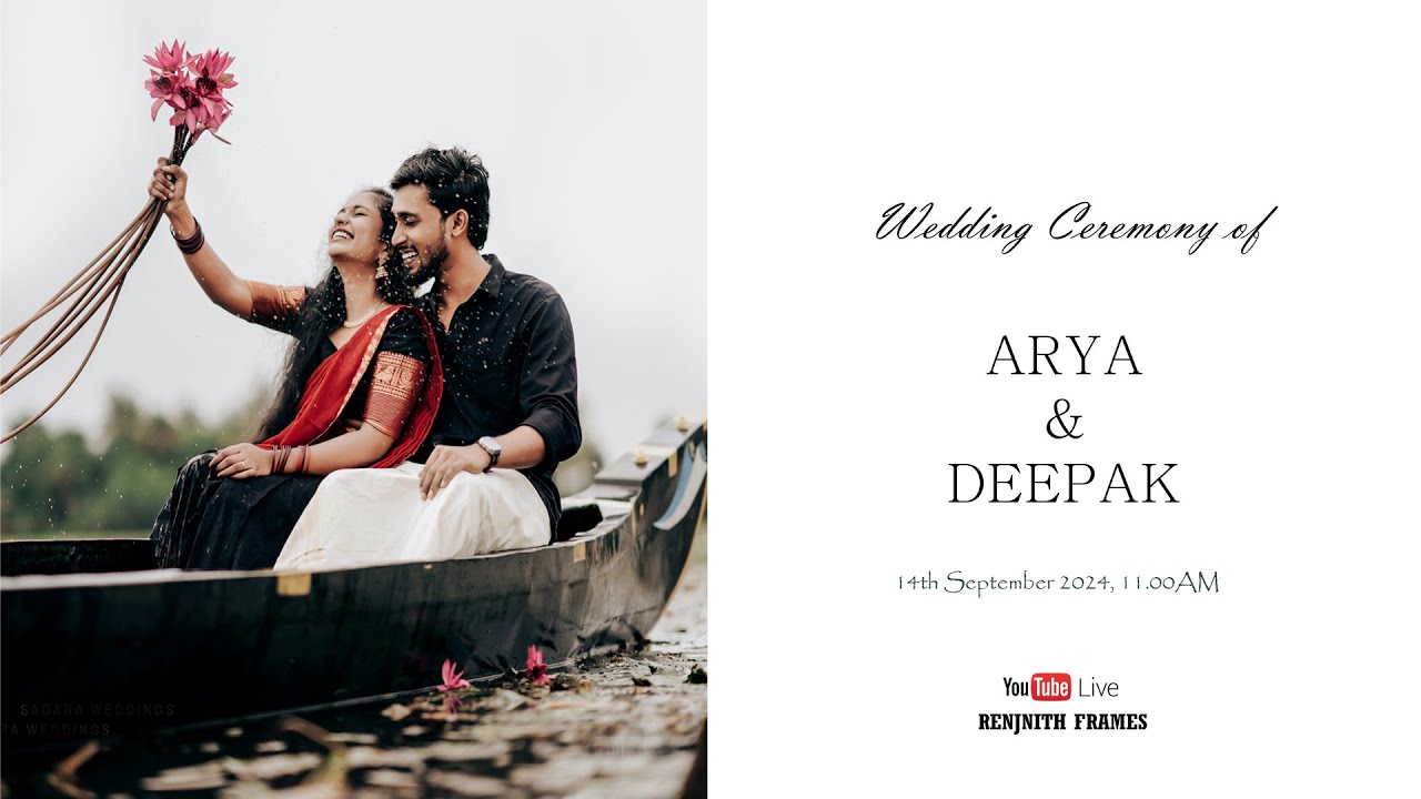 Wedding Ceremony of Arya & Deepak || 14-09-2024 || Live Streaming ...
