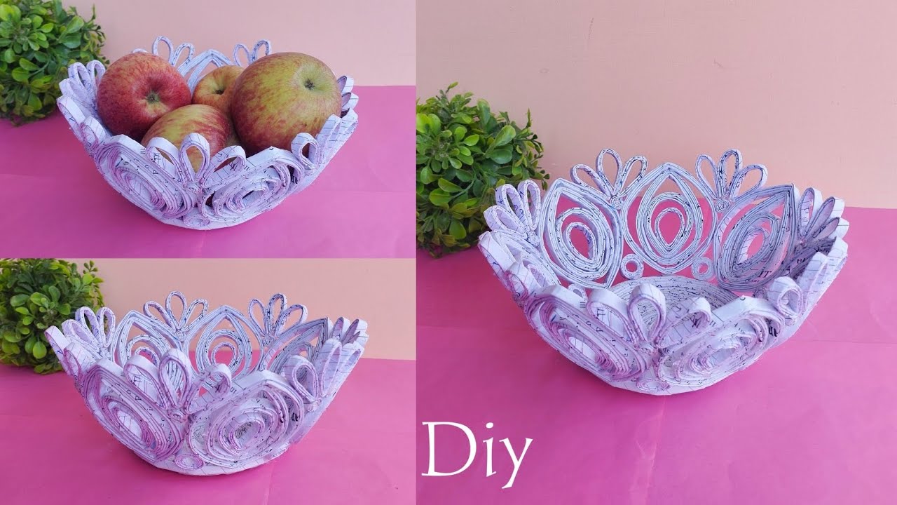 Wonderful Fruit basket making with Paper | Fruit Basket making idea ...