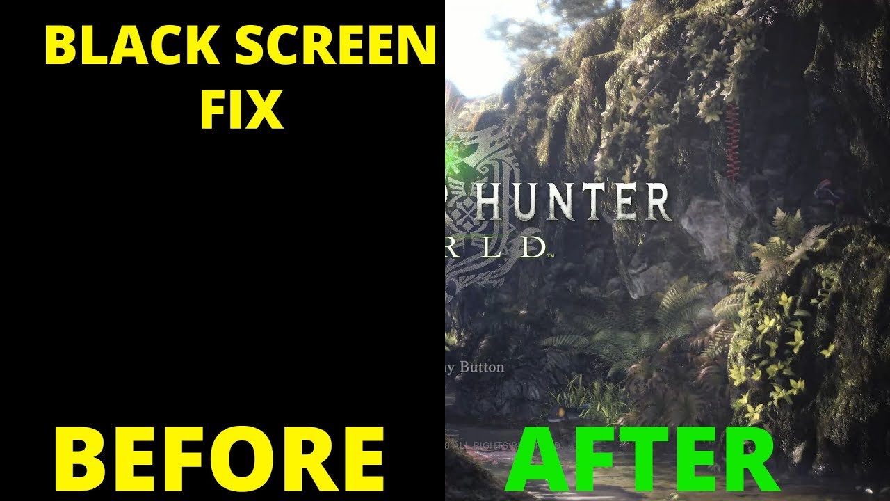 Monster Hunter World Black Screen on Start up Not launching Fix PC ...