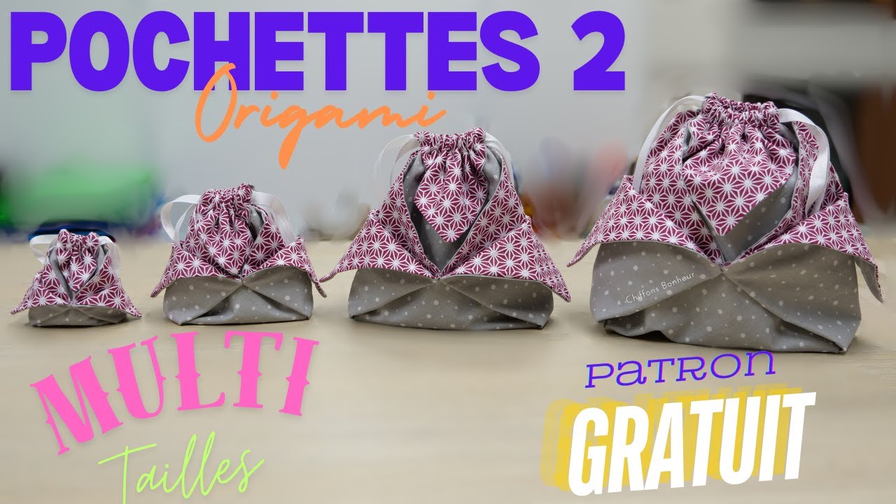 couture très facile d'un pochon origami version 2 en multi tailles ...