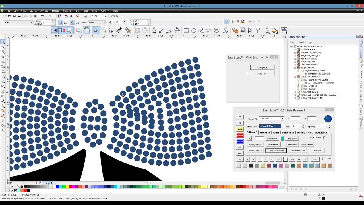 Does corel draw make rhinestone templates - uewb