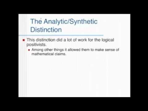 Analytic synthetic sentences - YouTube