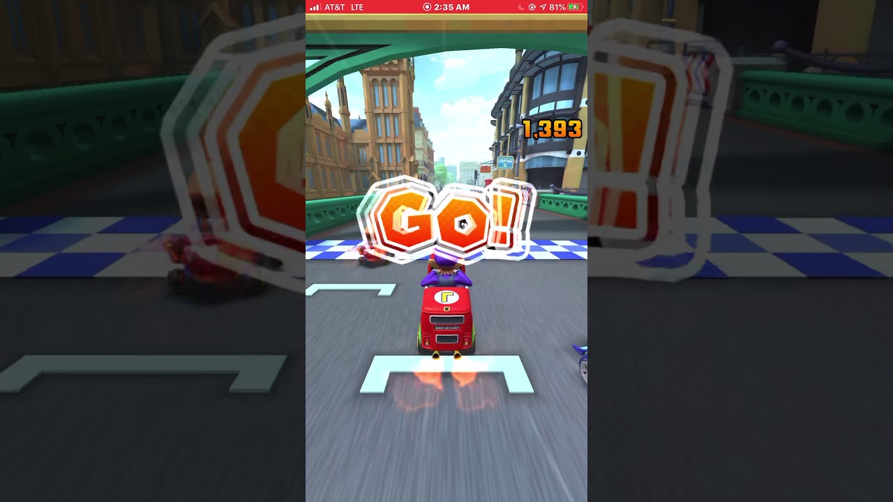 Mario Kart Tour: London Loop 2T with no frenzy (playing as Waluigi ...