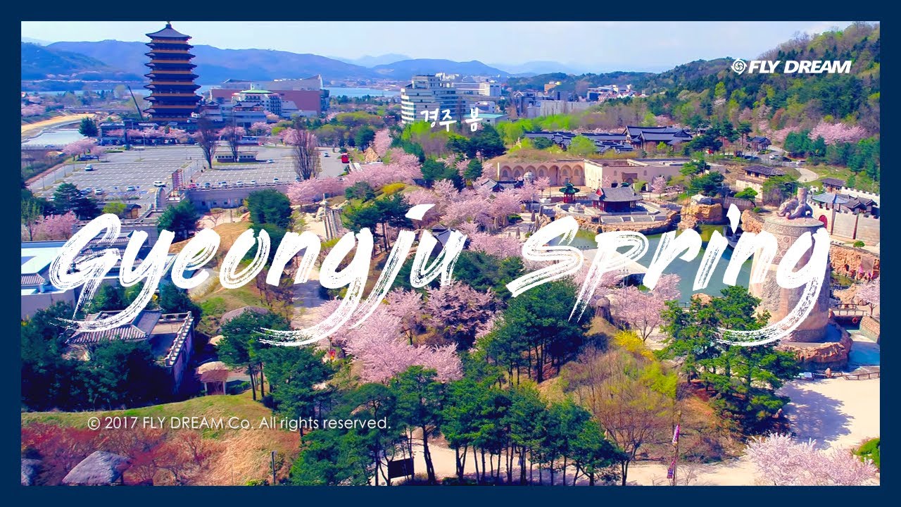 [플라이드림]2017 경주의 봄 - 벚꽃풍경(4K 항공촬영/Cherry Blossom in Kyungju) / Gyeongju ...