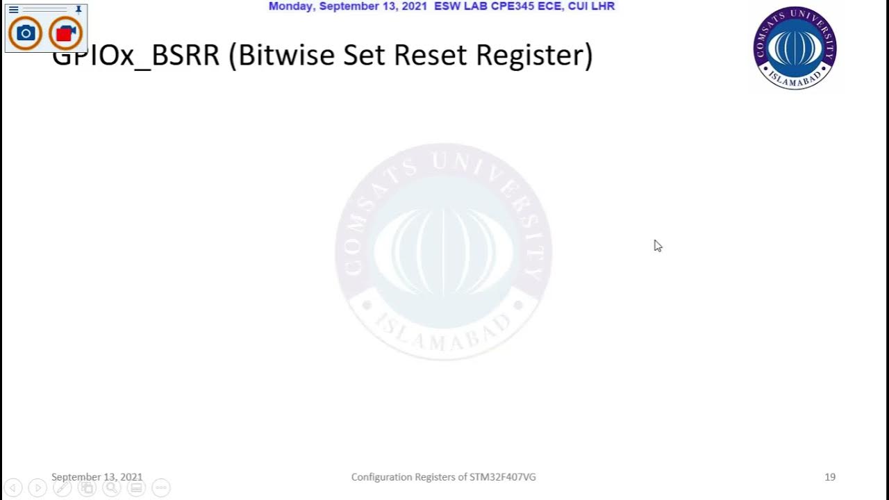 GPIO BSRR of STM32F407VG [Configuration Register Part 8] - YouTube
