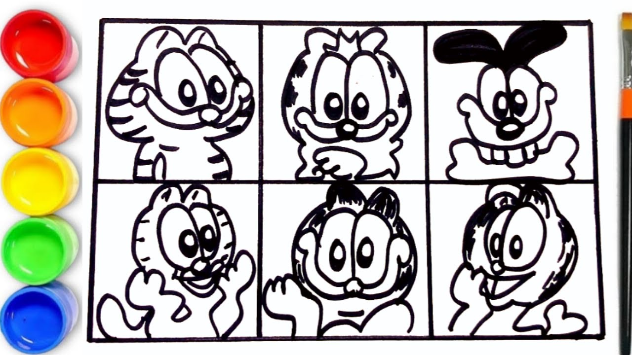 How to draw Garfield Characters - YouTube