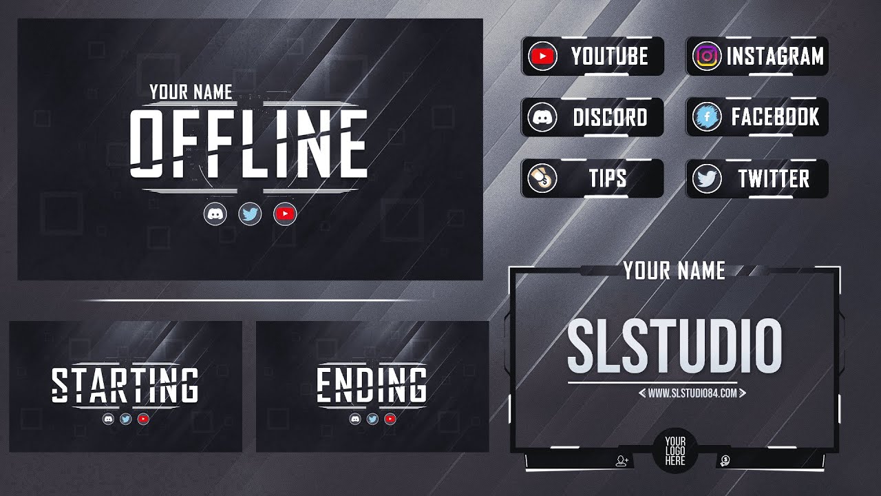 Free Twitch Overlay Pack 2020 #1 - By SLStudio - YouTube