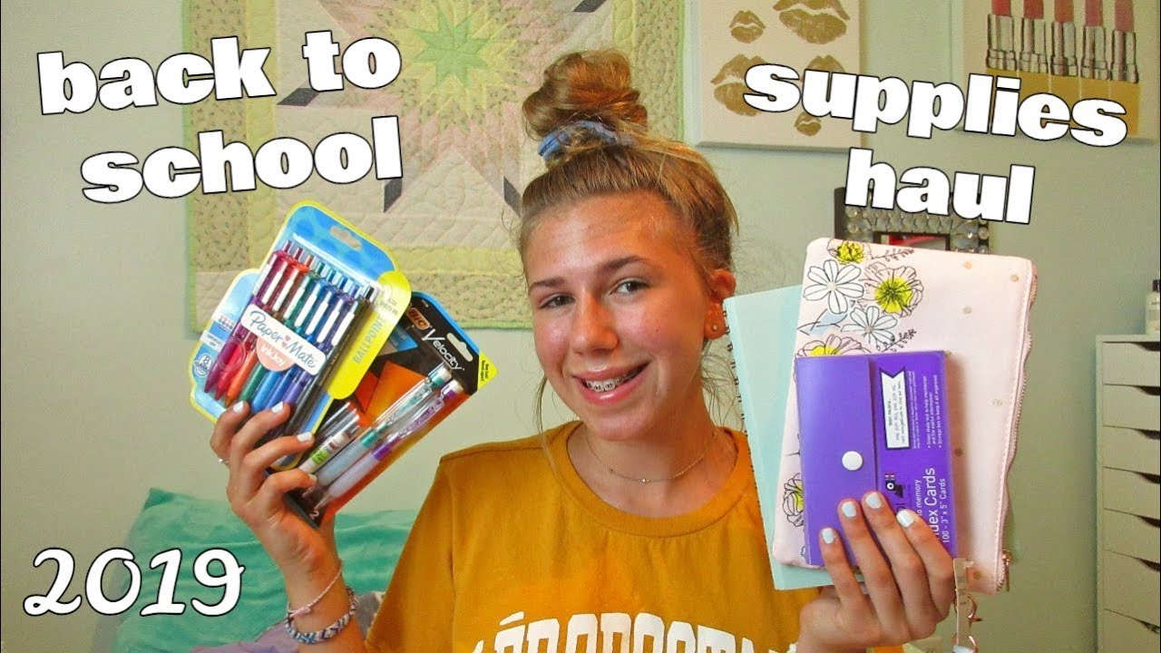 back to school supplies haul 2019! - YouTube