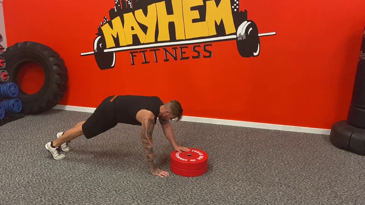 Plate Hand Step Ups | Demonstration \\ Mayhem Fitness - YouTube