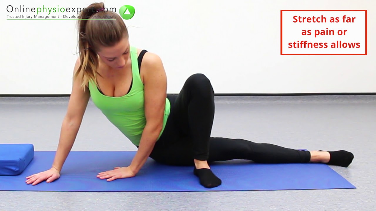 Illiotibial ITB Band Stretch Tutorial (Level 2) - ONLINE PHYSIO ...