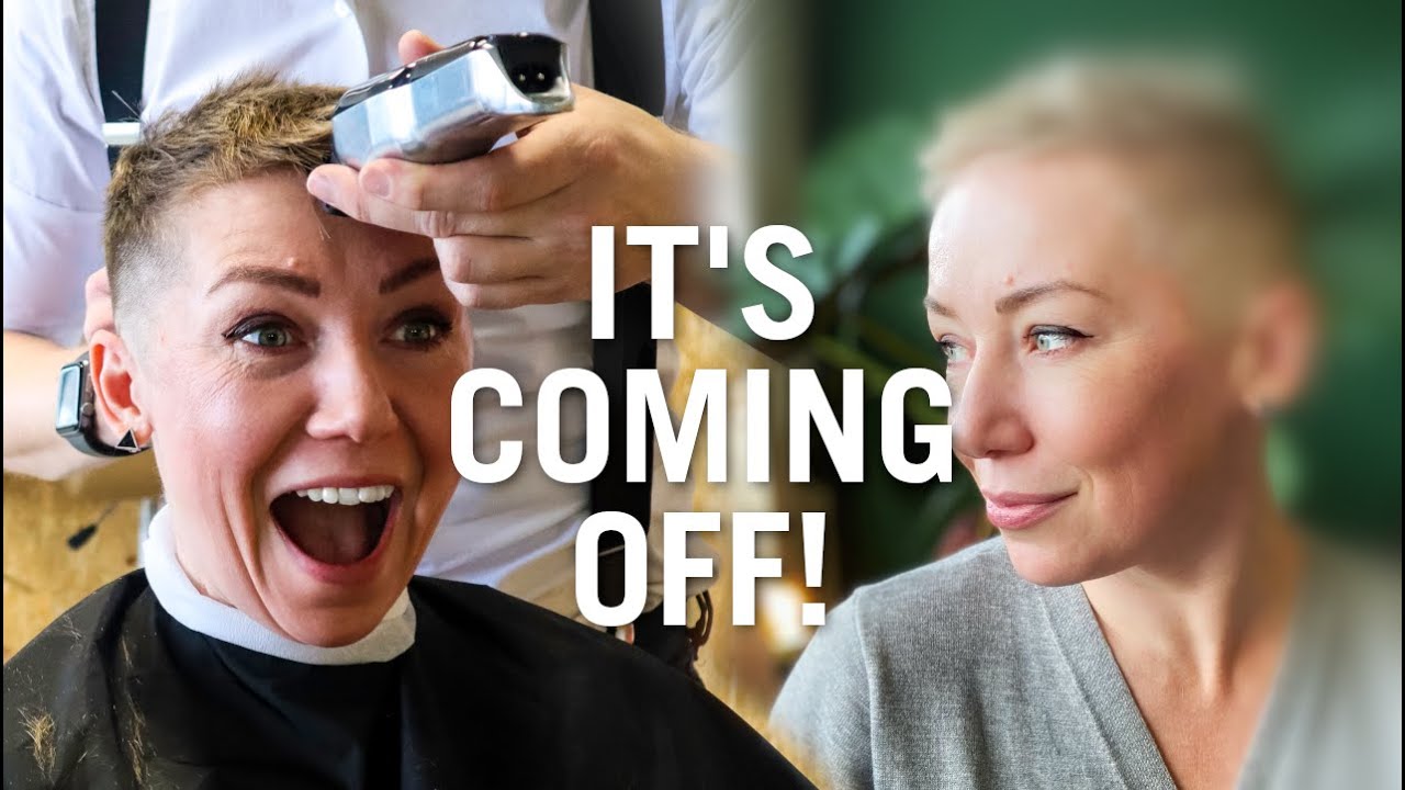 She Shaves Her Head Bleaches It And Loves Her New Grey Cut Hfdzk How To Cut Hair Asmr