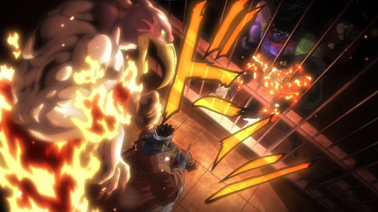 Jotaro vs. Avdol - OST and SFX only - YouTube