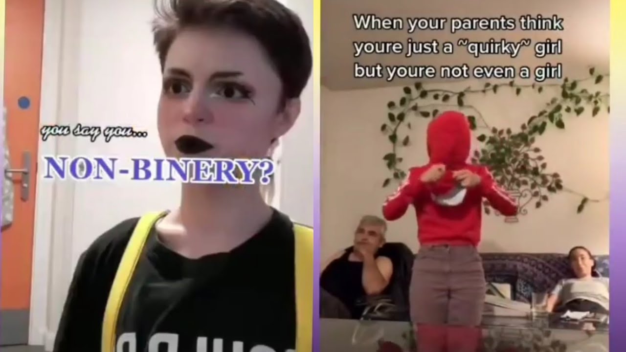 Non binary tiktoks compilation 🌈 happy 2021 my non binary friends 😘 - YouTube