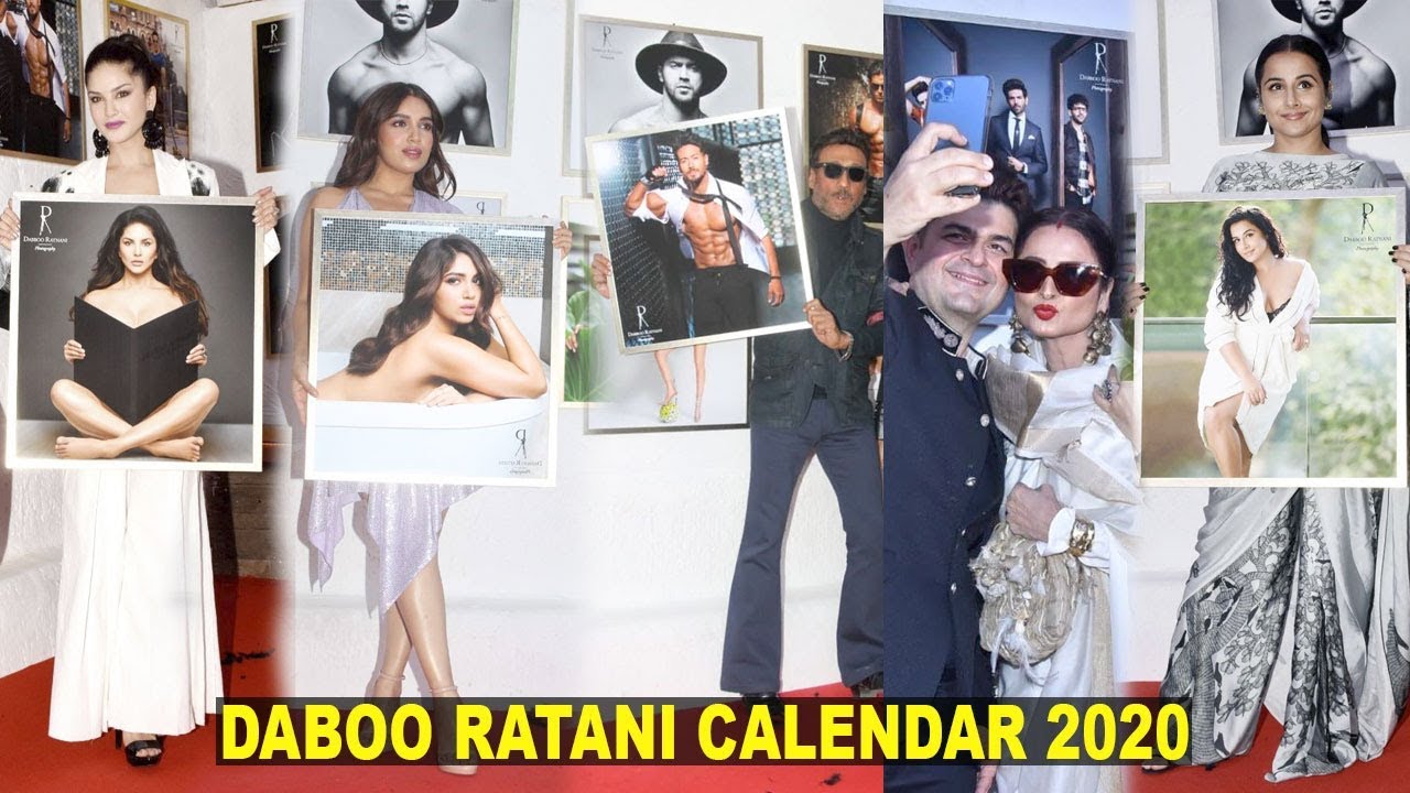 Daboo Ratani's Calendar 2020 BIGGEST Launch | Bhumi, Jackie, Sunny ...