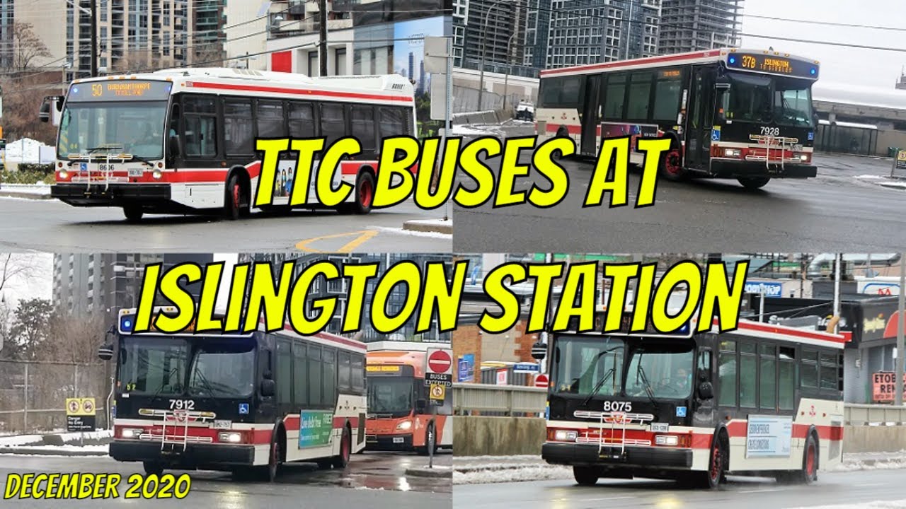TTC Buses at Islington Station (December 2020) - YouTube