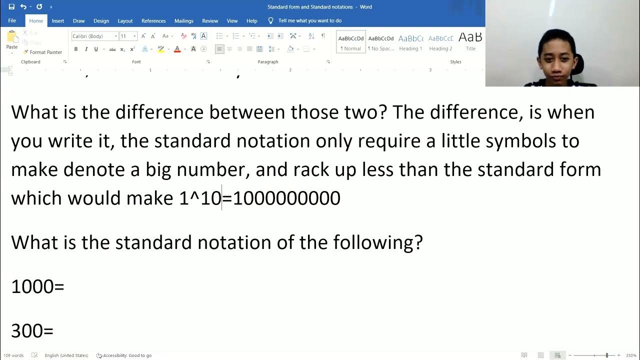 Standard form and standard notations (in mathematics) - YouTube