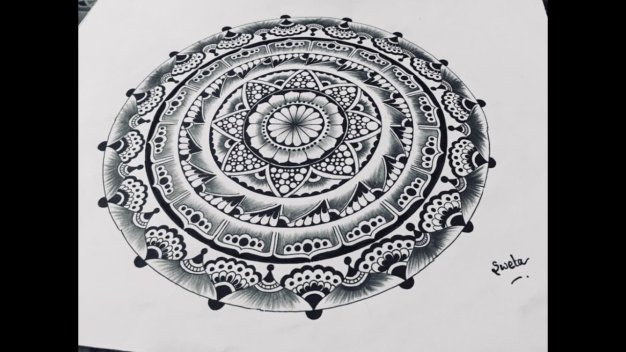 how to draw MANDALA ART #8 [step by step] - YouTube