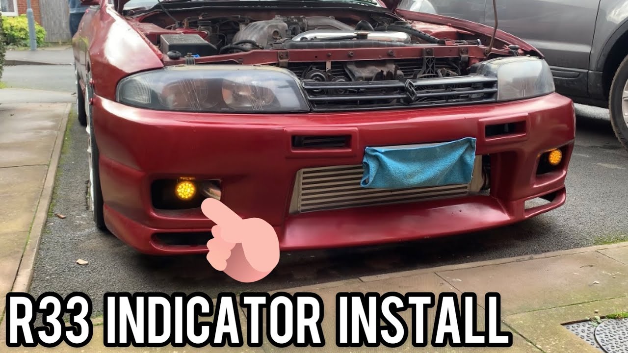 How to install Indicators to R33 front bumper. - YouTube