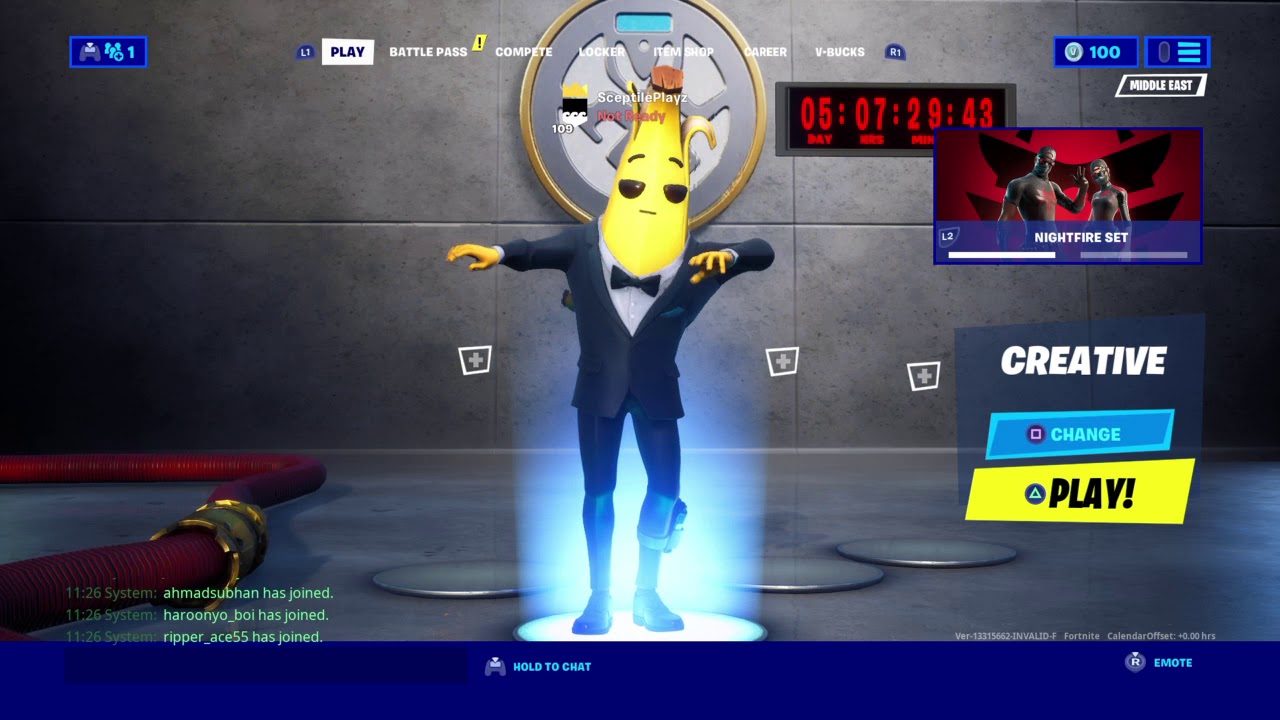 Agent peely doing infinite dab - YouTube