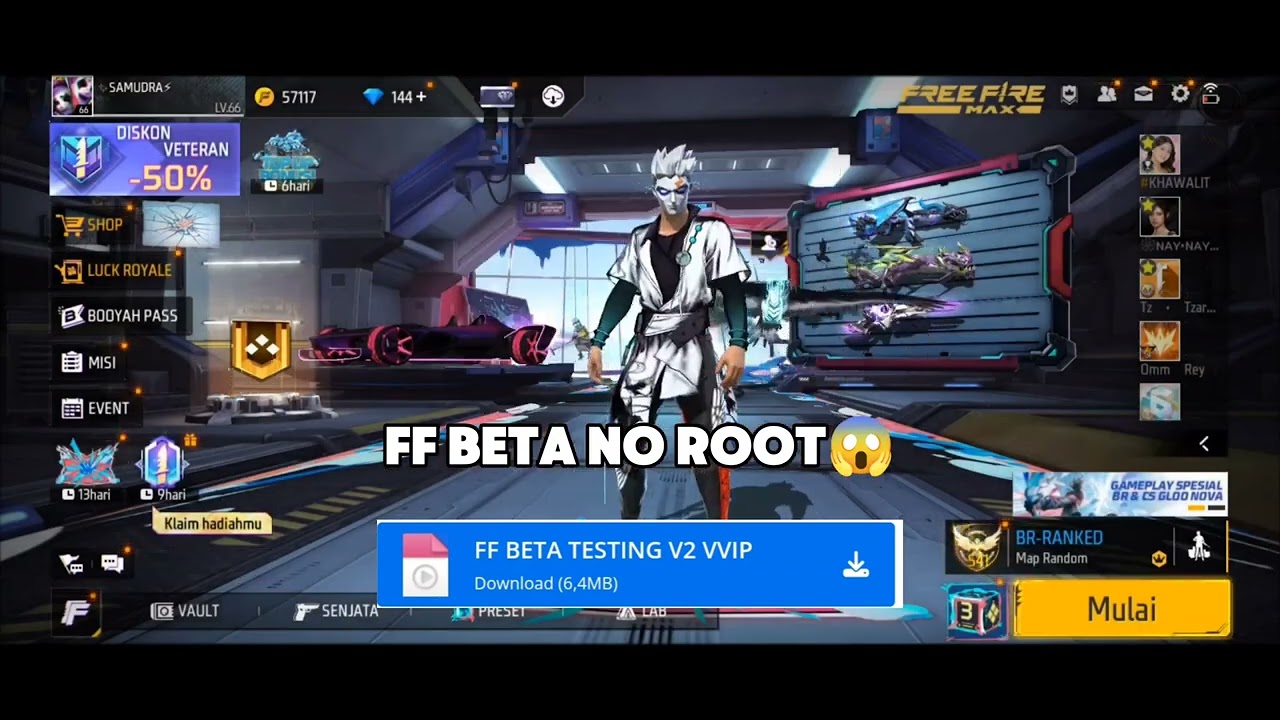 FF BETA NO ROOT AUTO JADI GM FREE FIRE🔥 | WORK 100% #ffbeta #tranding ...
