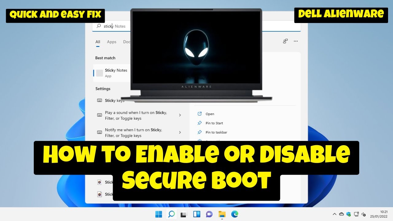 How to Enable or Disable Secure Boot Dell Alienware {2025} - YouTube