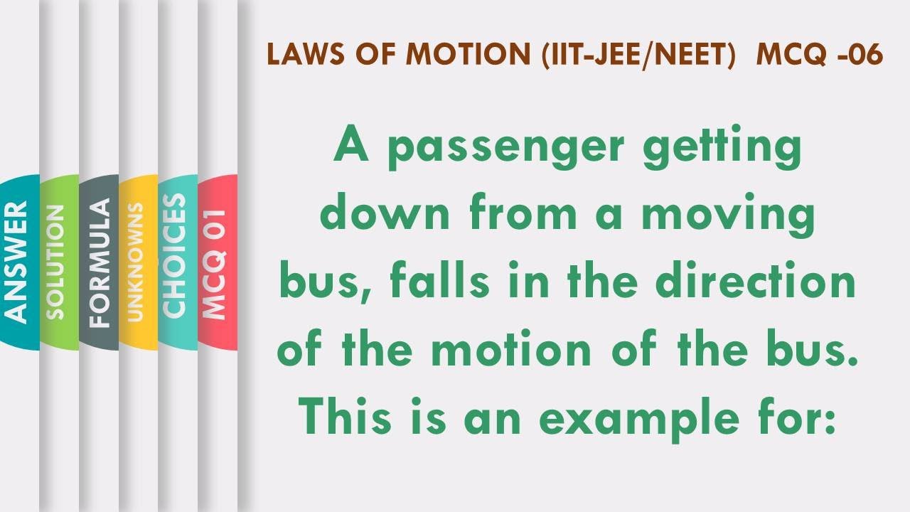 A passenger getting down from a moving bus, falls in the direction of ...
