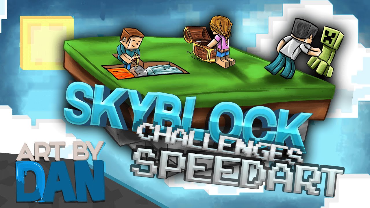 Minecraft Server Logo - Skyblock Challenges - YouTube