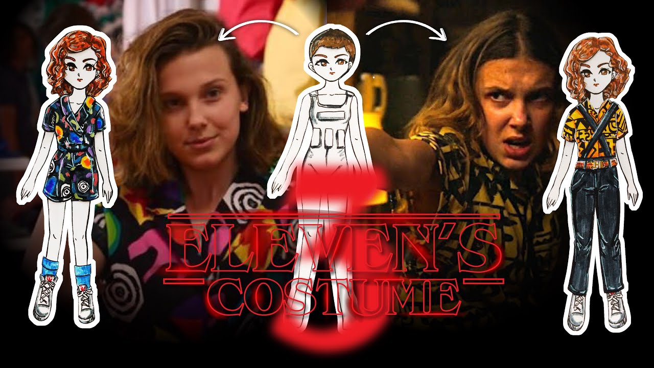 Hand Drawn DIY Paper Doll Dress Up [Stranger Things' Eleven] Season 3 ...