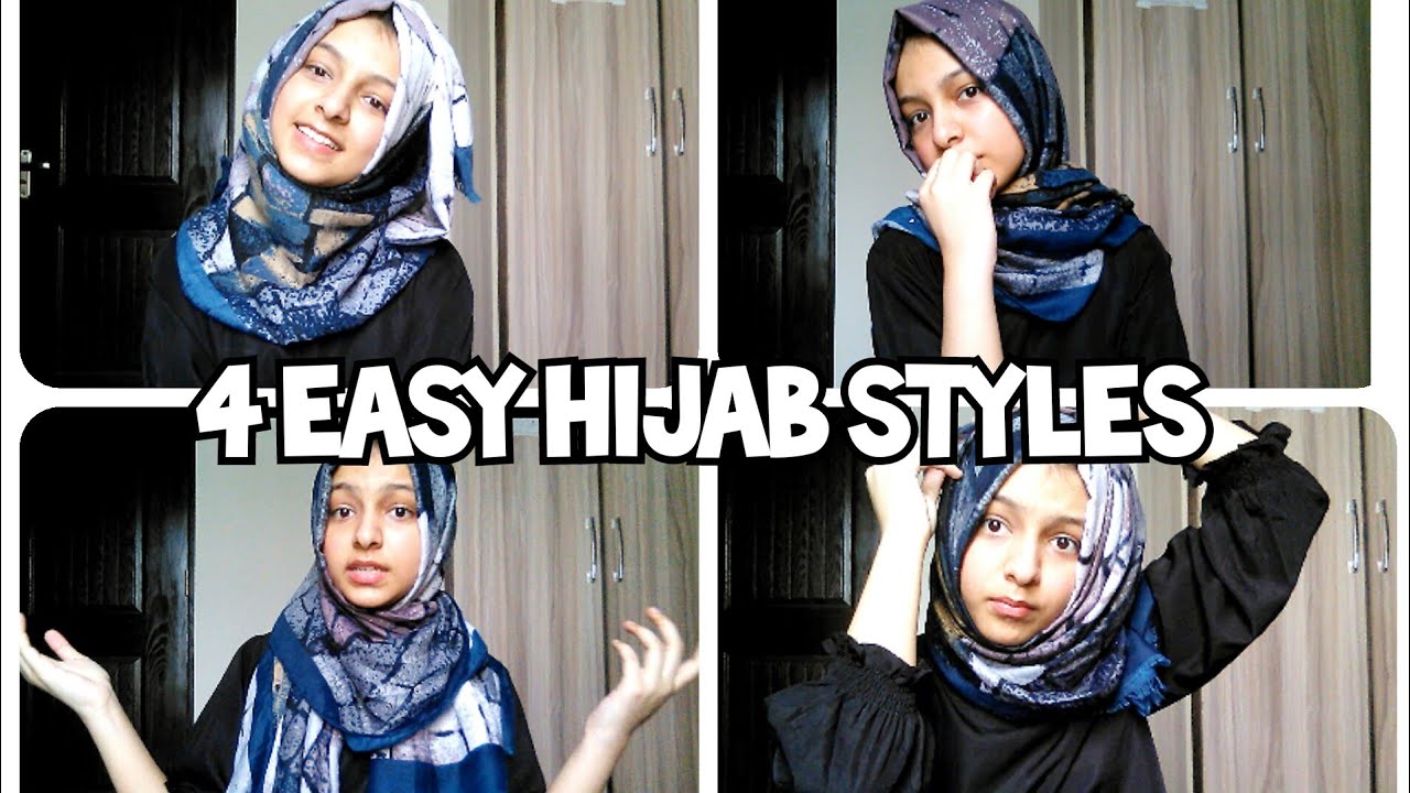 4 EASY HIJAB STYLES/ / HIJAB WITH LOOPS // coffee and braids - YouTube