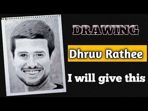 How to draw Dhruv Rathee picture #dhruvrathee #baratart #drawing - YouTube