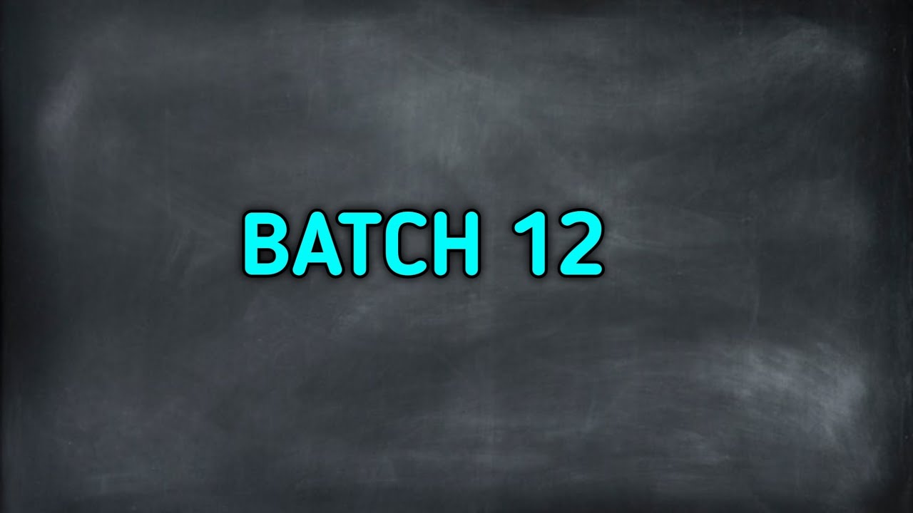 BATCH 12 OPTION ENTRY LIST - YouTube