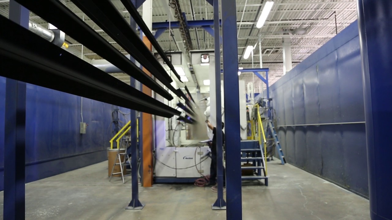 Progressive Powder Coating Company's newest line coating 30-foot long ...