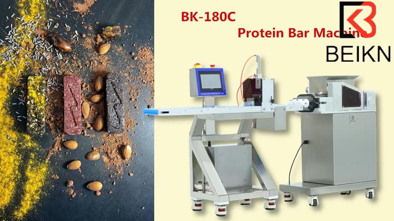 Energy Bar Making Machine(Custom Protein Bar Shape） - YouTube