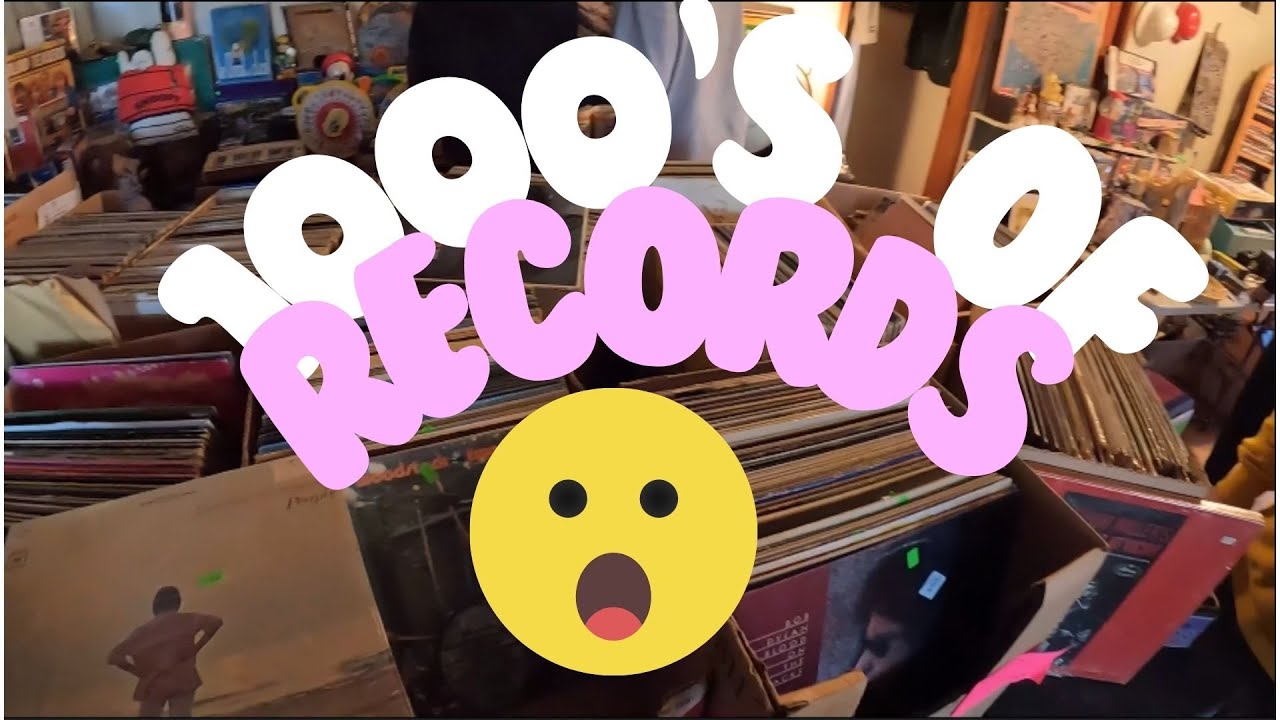 Insane vinyl record estate sale with thousands of record - YouTube