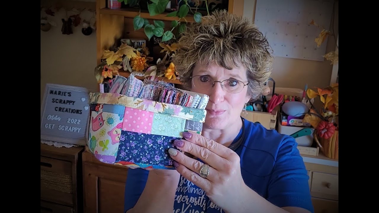 Scrap Fabric Box to hold fat quarters, charm packs and scraps! - YouTube
