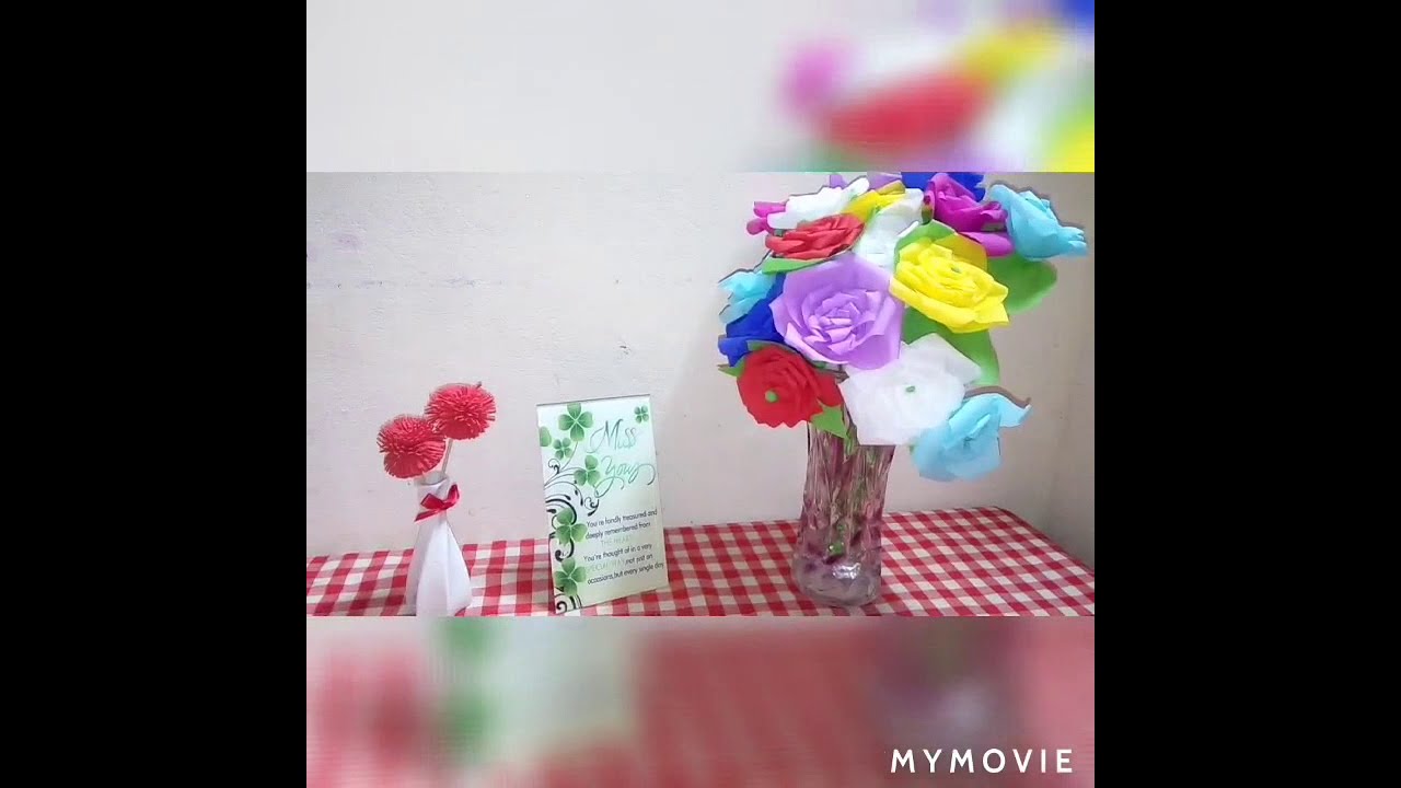#PapersART How make paper rose flowers craft... Cray paper craft ...