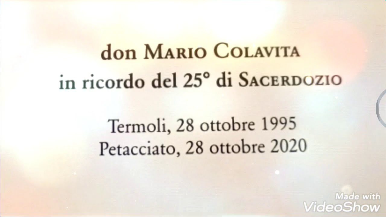 25°di Sacerdozio don Mario/ Parrocchia San Rocco 28 ottobre 2020 - YouTube
