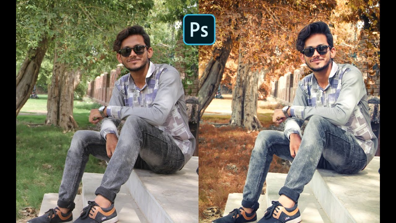 Autumn Color Grading shiny face with one click filter || Advance Color ...