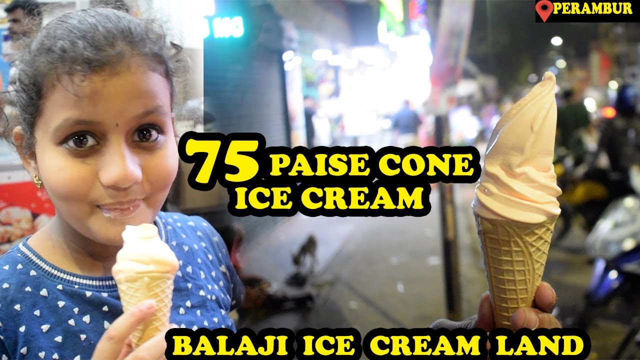 Famous Ever!!! 75 paise Cone Ice Cream Shop in Perambur | Balaji Ice ...