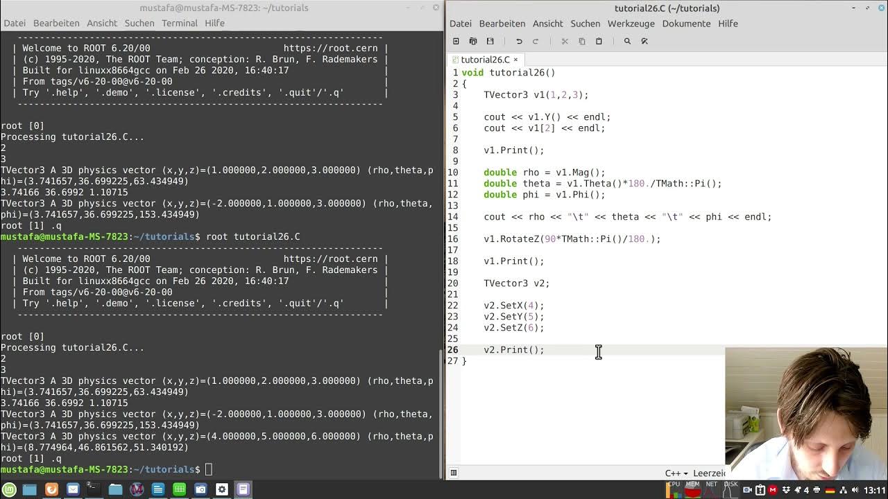 CERN ROOT Tutorial 26: Using 3D Vectors in ROOT with TVector3 Class - YouTube