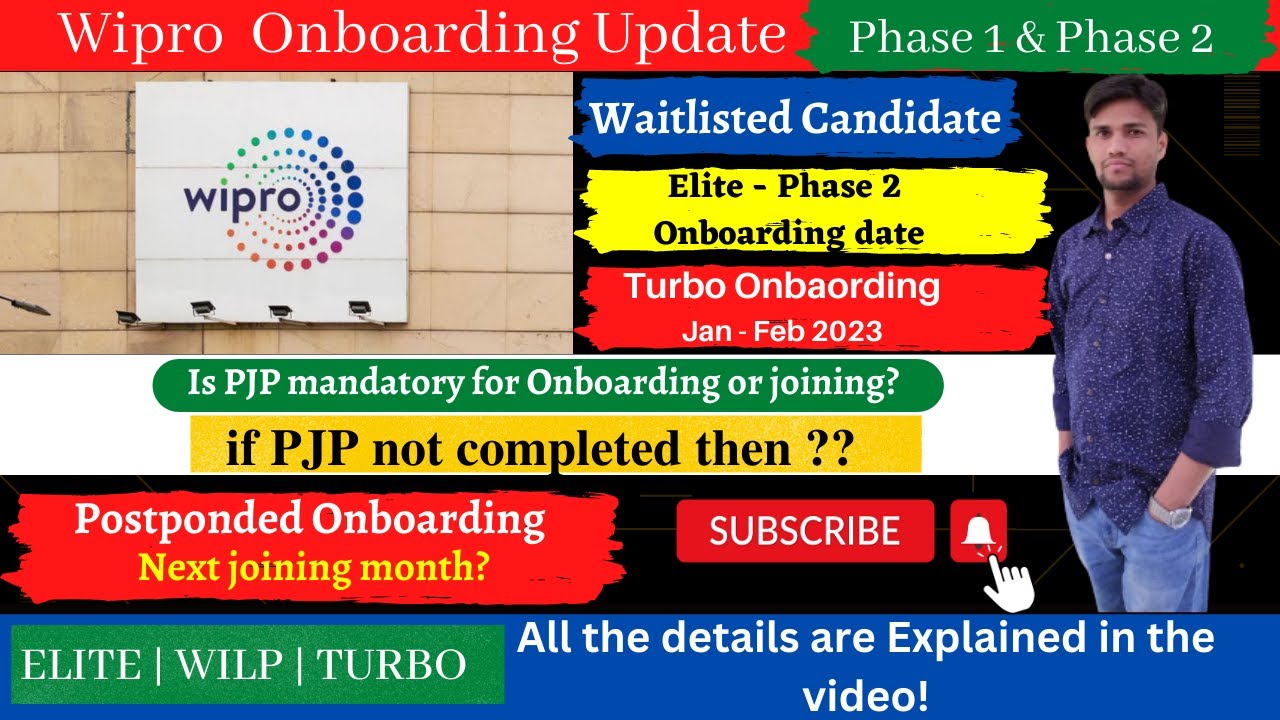 Wipro Onboarding | Turbo & Elite| Phase 1 & Phase 2 | is PJP Mandatory ...