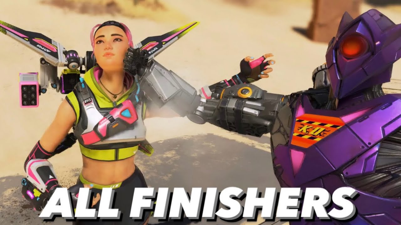 All Finishers with Pathfinders System Takeover Skin - Apex Legends [4K ...