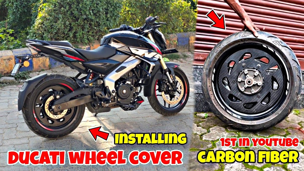 Ns 400 Wheel Cover Installation 🔥 Ns 400 Modification | Carbon Fiber ...