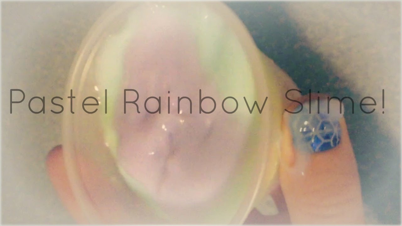 How to make rainbow pastel(ish) slime! - YouTube