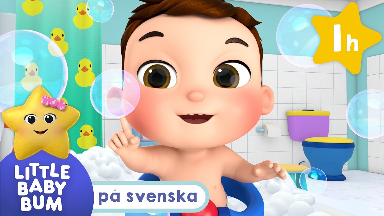 Lille Max första bad | Little Baby Bum - Svenska | Svenska tecknade ...