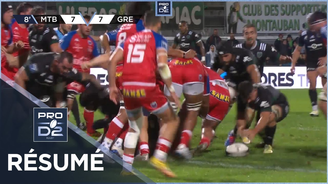 PRO D2 - Résumé US Montauban-FC Grenoble Rugby: 33-34 - J08 - Saison ...